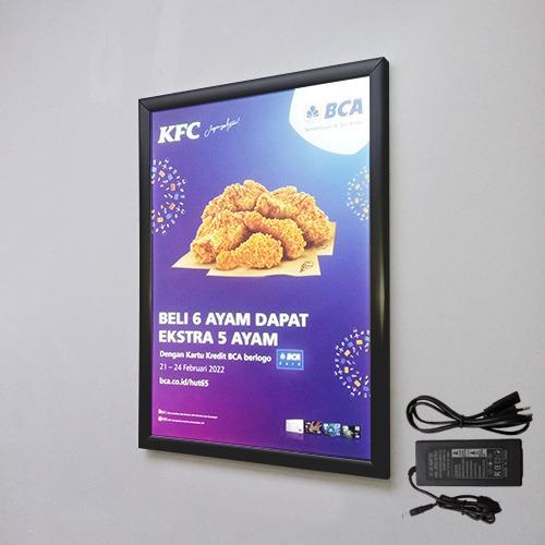 Jual Click - Snap Frame Curve Slim Lightbox 60 cm x 80 cm - Hitam ...
