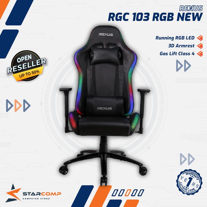 Promo Gaming Chair Rexus RGC103 RGB / RGC-103 NEW Cicil 0% 3x - Kab. Sleman - StarComp | Tokopedia