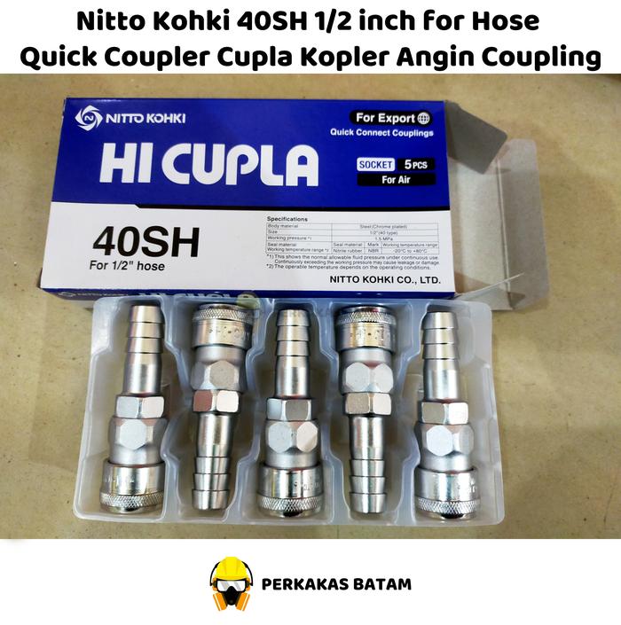 Jual Nitto Kohki 40SH 1/2" Hose Quick Coupler Cupla Kopler Angin Coupling - Kota Batam ...