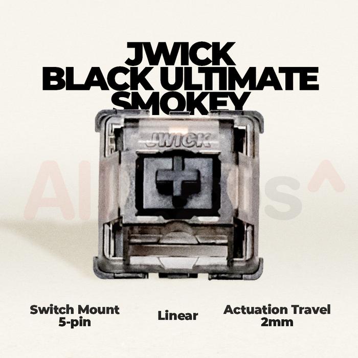 Jual JWK / JWICK Black Ultimate Smokey Linear Switch 63.5g PCB Mount ...