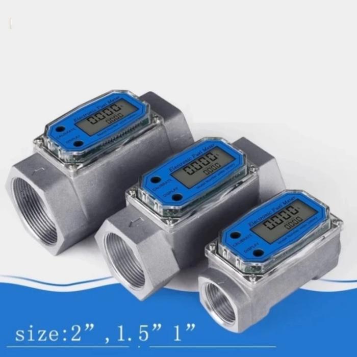 Jual digital flow meter turbine 1,5 inch Flow meter Solar/Air Digital 1 ...
