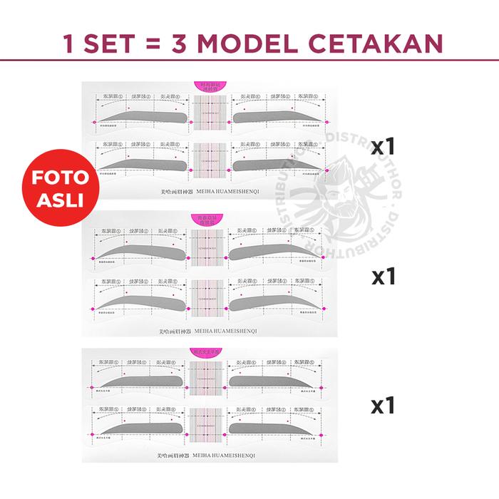 Promo Cetakan Alis Penggaris Stiker Tempel Perapih Bentuk Alis Eyebrow ...