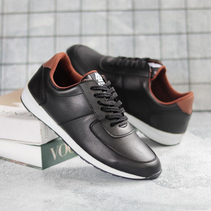 Jual Sepatu Pria Sneakers Frey Coklat Sepatu Kets Pria Kulit Original ...