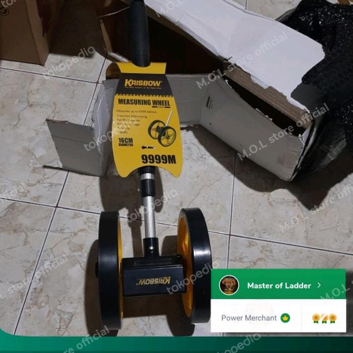 Jual Roda Pengukur Krisbow Meteran Berjalan Meteran Dorong 9999 Meter ...