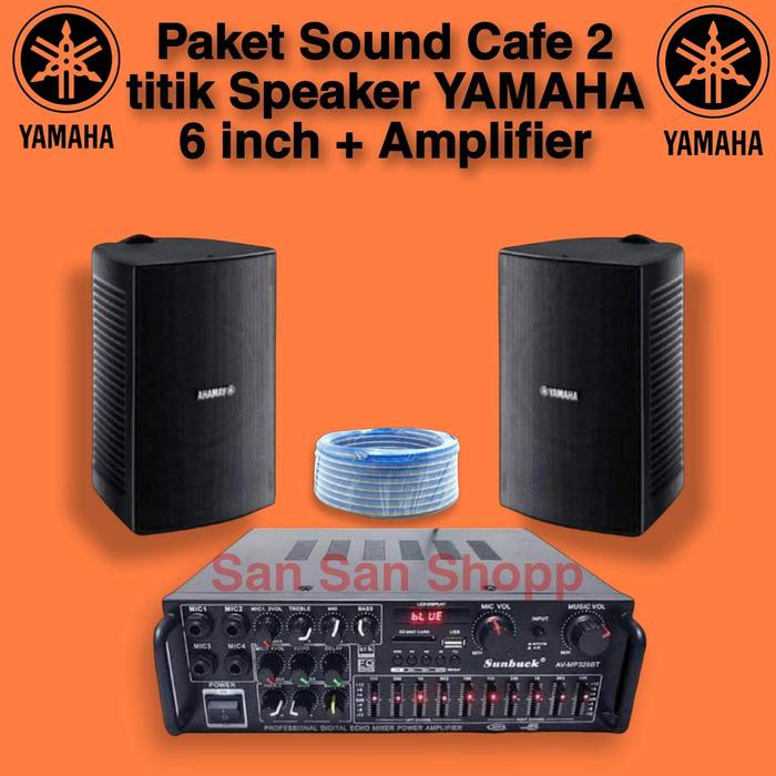 Jual paket sound system cafe speaker yamaha vs6 2 titik + amplifier - Jakarta Barat - San-San ...