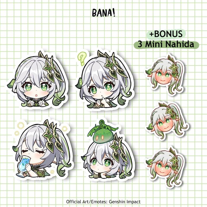 Jual Stiker NAHIDA Genshin Impact Vinyl Waterproof Bijian | BANA - 7 ...