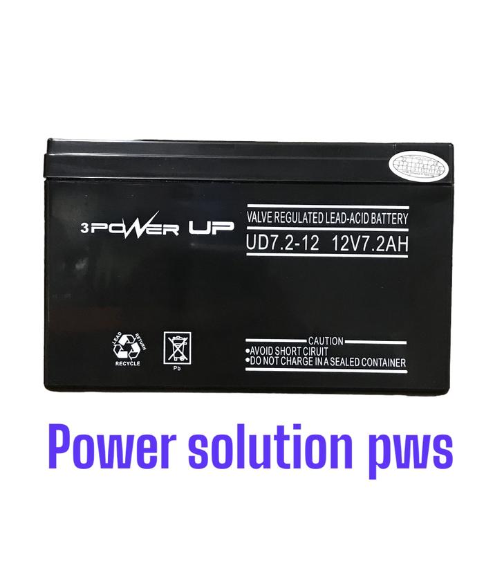 Jual Aki Baterai Power Up Ups 12v 7.2Ah untuk 650va 700va 1200va Original - Jakarta Pusat ...