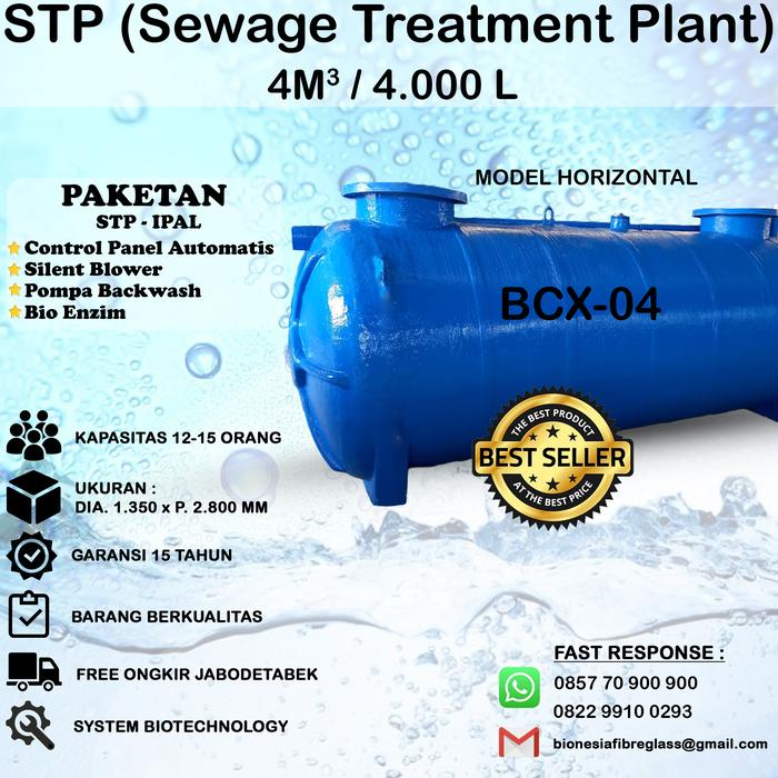 Jual STP BIOTECH 4m3 / IPAL BIOFIL 4M3 / IPAL BIOFILTER 4.000 LITER ...