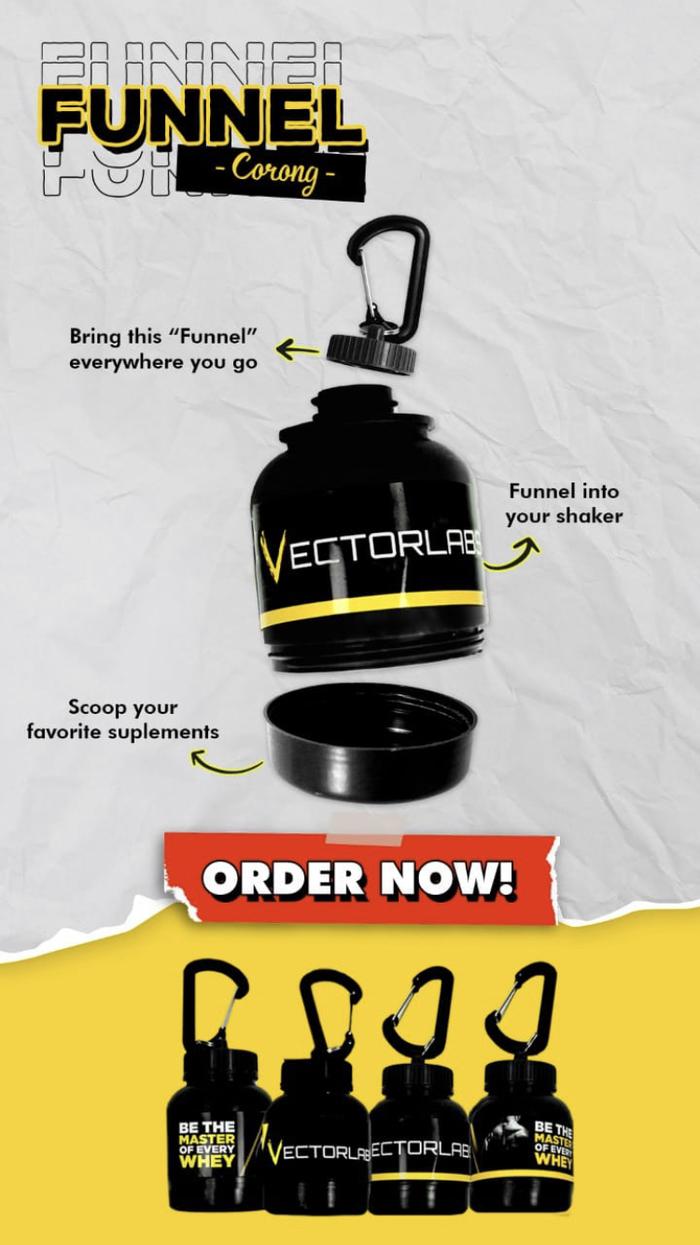 Jual Funnel vectorlabs corong susu whey protein to go aksesoris fitness ...