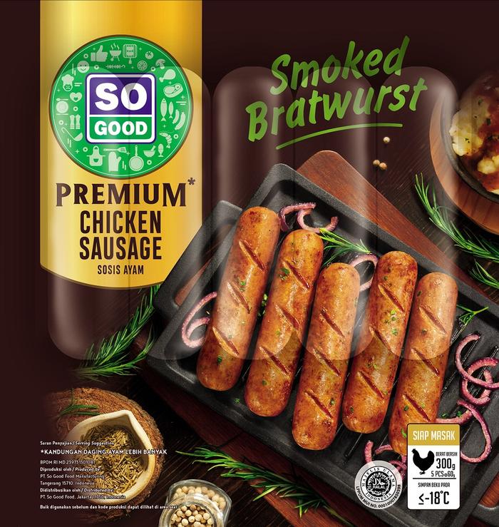 Jual SOSIS AYAM PREMIUM SO GOOD ORIGINAL CHICKEN SAUSAGE 300GR FROZEN ...