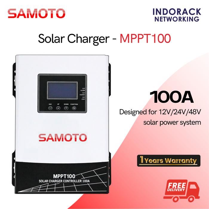 Jual SAMOTO Solar Charger Controller MPPT 100A Panel Surya For 12V 24V ...