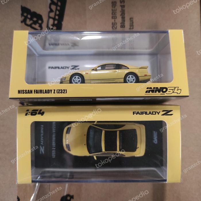 Jual INNO64 NISSAN FAIRLADY Z (Z32) YELLOW PEARLGLOW WITH EXTRA WHEELS ...