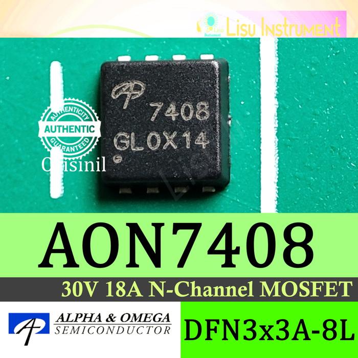 Jual AON7408 7408 30V 18A N-Channel MOSFET DFN_3x3mm DFN-8 - Alpha & Omega - Kota Depok - Lisu ...