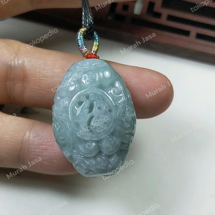 Jual Kalung Liontin Giok jadeite Fu Koin Ukir + sertifikat - Kota ...