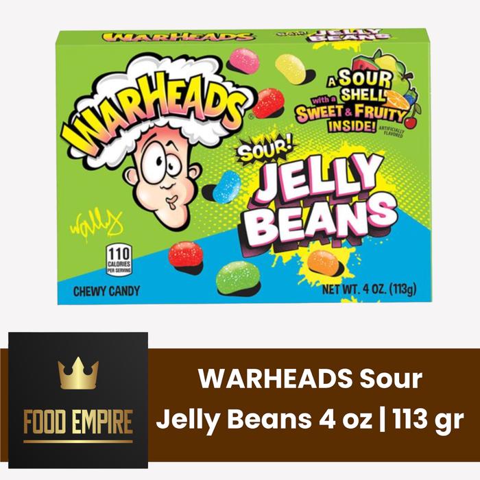 Jual WARHEADS Sour Jelly Beans Candy 4 oz | Permen Asam 113 gram ...