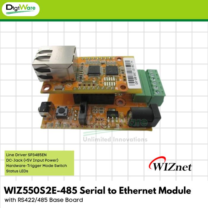 Jual WIZ550S2E-485 Serial to Ethernet Module with RS422/485 Base Board - Kota Surabaya ...