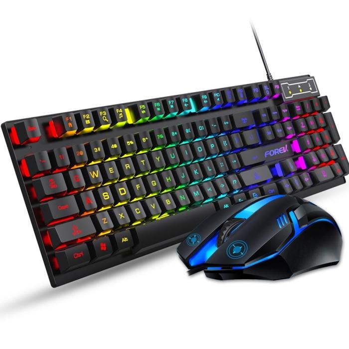Jual Set Keybord Keyboard Mause Mos Mose PC Komputer Gaming RGB Warna ...