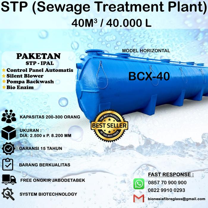 Jual STP BIOTECH 40m3 / IPAL BIOFIL 40M3 / IPAL BIOFILTER 40.000 LITER ...