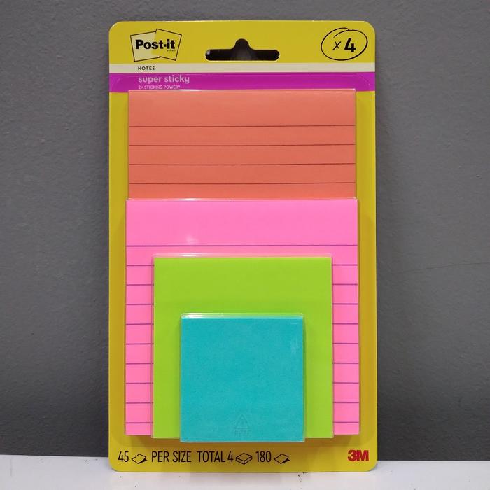 Jual 3M Post It Super Sticky Notes 4622-SSMIA Beragam Ukuran - Jakarta ...