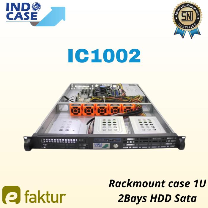 Jual Casing Server Indocase Rackmount 1U Server Case IC1002 - Kota ...