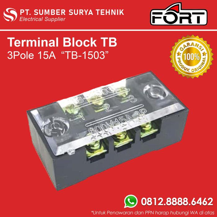 Jual Terminal block TB-1503 3P 15A FORT - Jakarta Pusat - Toko Sumber ...