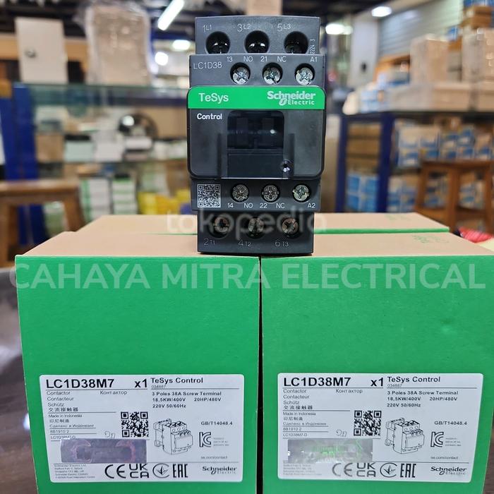 Jual Contactor / Kontaktor Schneider LC1D38M7 New Generation 220V ...