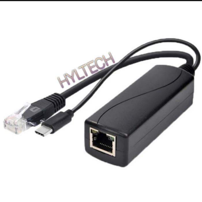 Jual SPLITER POE INJECTOR RJ 45 USB TYPE C DC 48 VOLT TO 5 VOLT ...