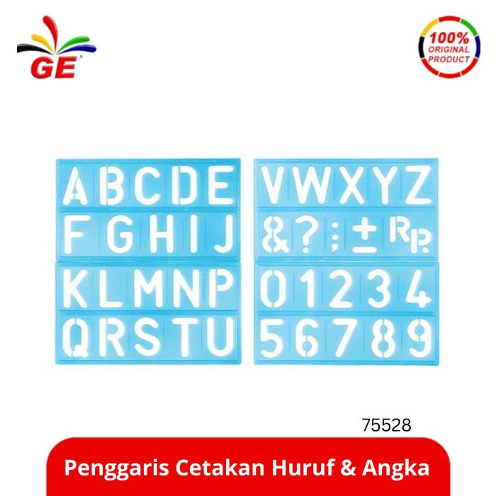 Jual GE - Penggaris Cetakan Huruf & Angka 75528 - Jakarta Selatan - GE ...