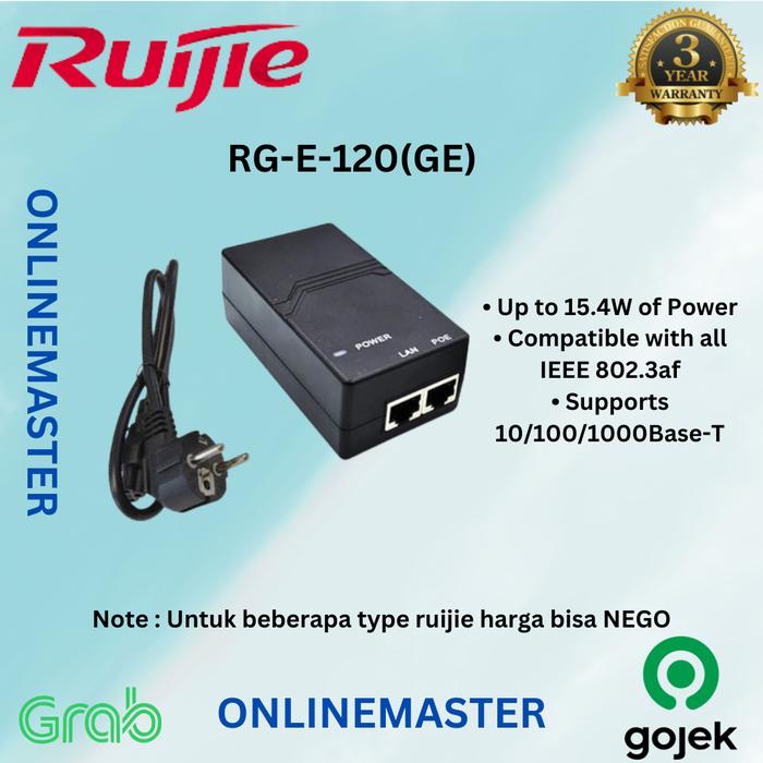 Jual Ruijie RG-E-120(GE) PoE Adapter (Nego) - Jakarta Pusat - Onlinemaster | Tokopedia