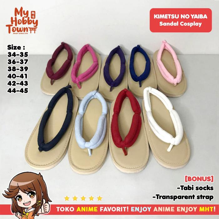 Jual Sandal Anime Kimetsu no Yaiba Demon Slayer Hashira Samurai Tanjiro ...