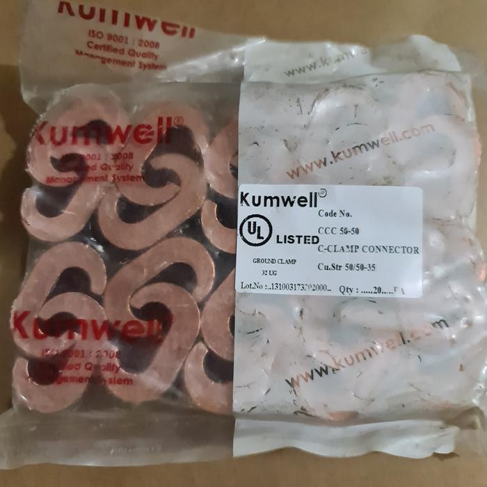 Jual Kumwell Klem MC185 Tembaga Copper C-Clamp CCC 50-50 50-25 STR 50/ ...