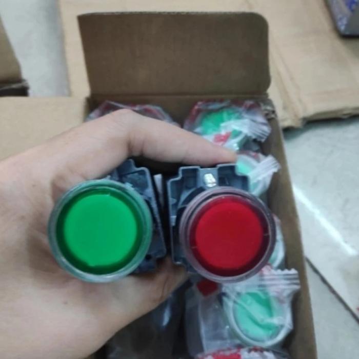 Jual Push Button With LED LAY5-BW 22MM LAY5-BW3361 LAY5-BW3461 LAY5 ...