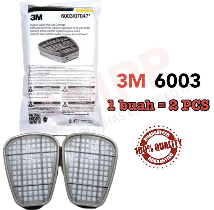 Jual 3M 6003 Filter Organic Cartridge Original untuk 3M6200 6800 7502 ...