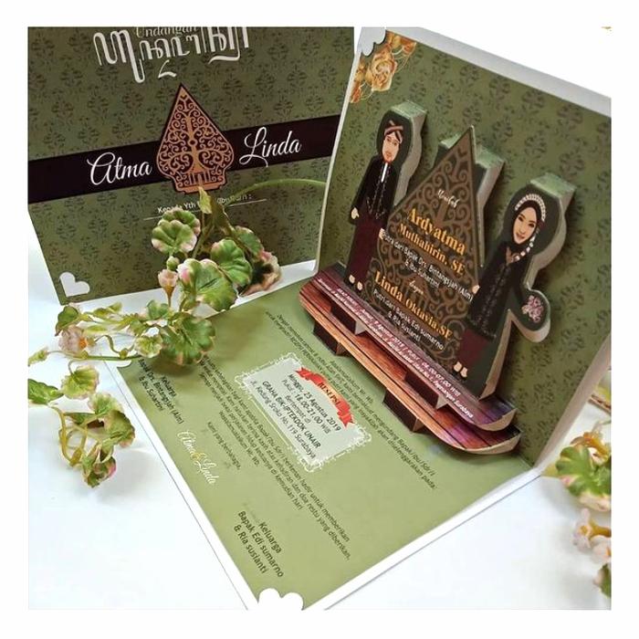 Jual Undangan nikah Pop Up wayang jawa gratis desain karikatur - Kota ...