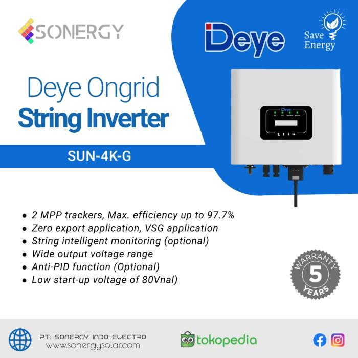 Jual String Inverter Ongrid Deye SUN-5K-G Wifi Panel Surya - Jakarta ...