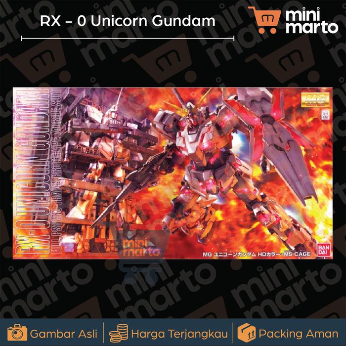 Jual MG 1/100 Bandai Gundam RX - 0 Unicorn HD Color + Cage - Kota ...