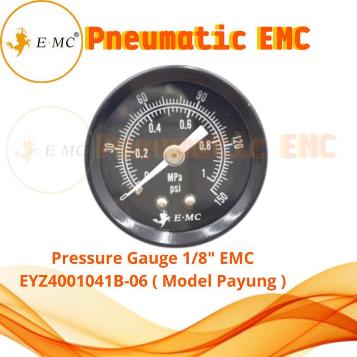 Jual Pressure Gauge 1/8" EMC EYZ4001041B-06 ( Model Payung ) - Jakarta ...