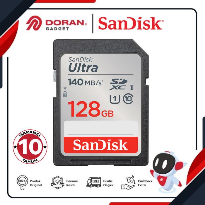 Jual Sandisk SD CARD 128GB 140Mb/s SDCARD Memory Camera 128 GB Original - Jakarta Pusat - Doran ...