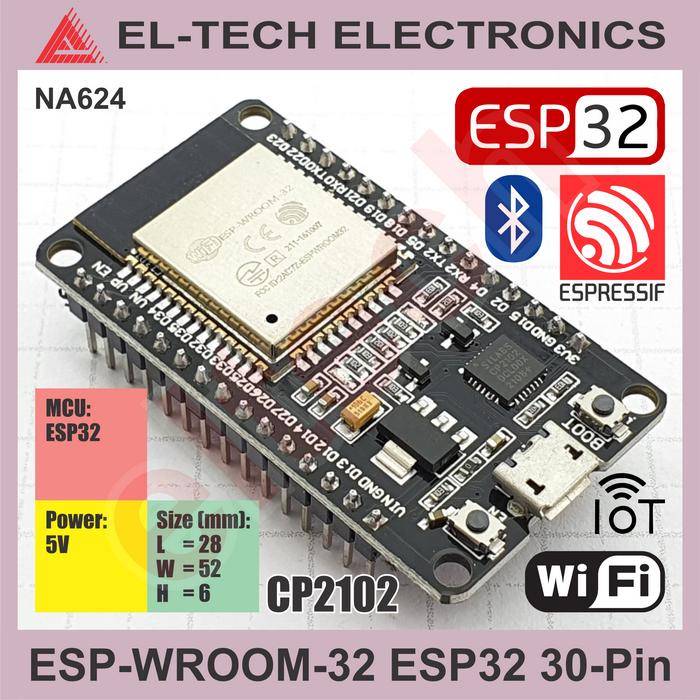 Jual ESP32 WROOM 32 DEVKITV1 KIT V1 WiFi Bluetooth Development Board IoT - Kota Surabaya ...