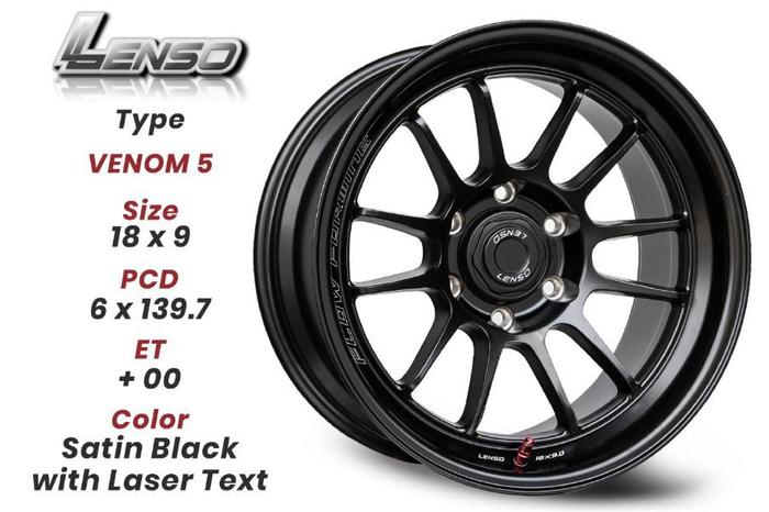 Jual VELG LENSO VENOM 5 LIMITED EDITION RING 18 ET 0 UNTUK PAJERO FORTUNER - Kota Surabaya ...