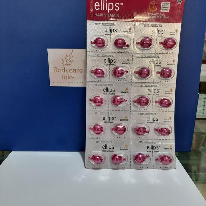 Jual Ellips Hair Vitamin/Vitamin Rambut Kapsul-Isi 20 Kapsul - Pink ...