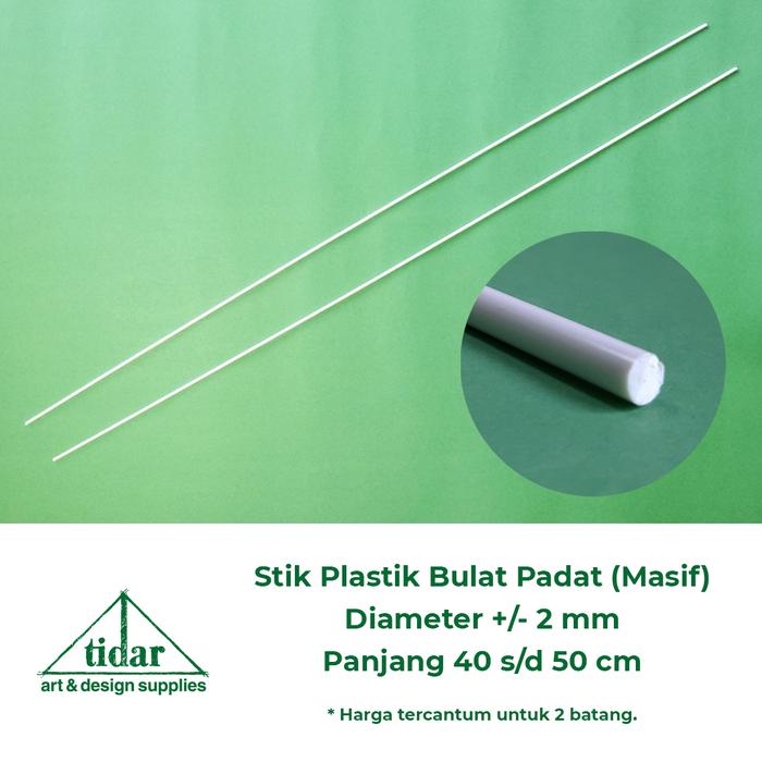 Jual White Round Plastic Stick - Stik Plastik ABS Putih Bulat Padat ...