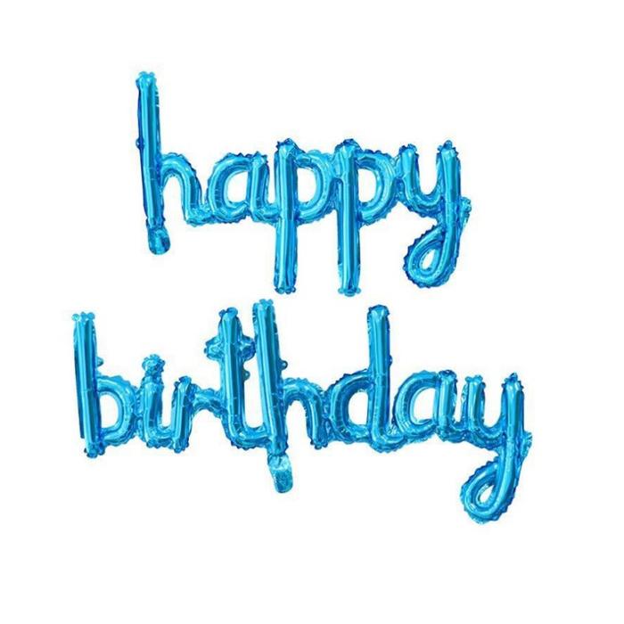 Jual Happy Birthday Latin Link Balloon Foil/Balon Foil HBD Sambung ...