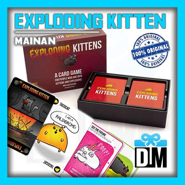 Jual Kartu Mainan Keluarga Exploding Kitten Cat Defuse Shuffle Kuci ...