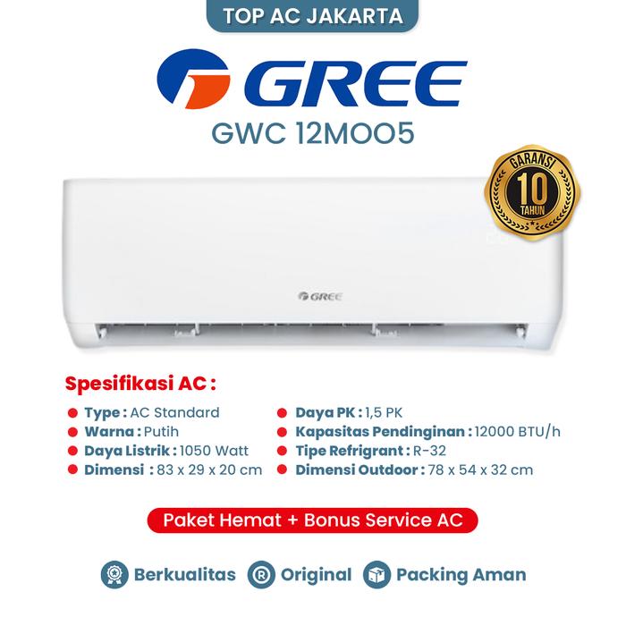 Jual AC Split Gree GWC 12MOO5 1.50 PK Pendingin Ruangan + Pasang ...