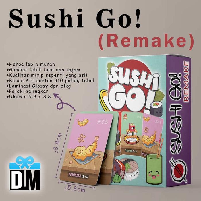 Jual Kartu Sushi Go Game Mainan Mencocokan Sushi Seru Banyakan - Remake ...