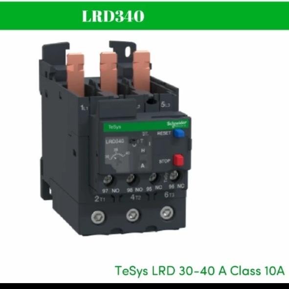 Jual LRD 340 Schneider / Relay Thermal Overload LRD340 (30-40A) TeSys D ...