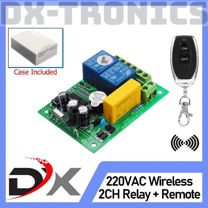 Jual AC Wireless Relay Switch 2CH 220V AC + Wireless RF Remote Control - Jakarta Barat - DX ...