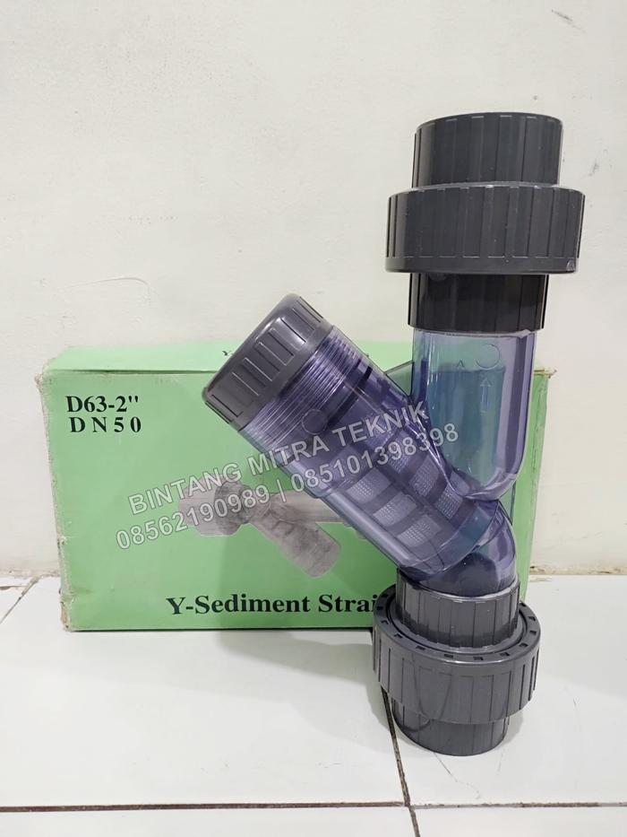 Jual Y STRAINER PVC 1 1/2" INCH SOCKET CLEAR BODY MERK SH - Kota ...