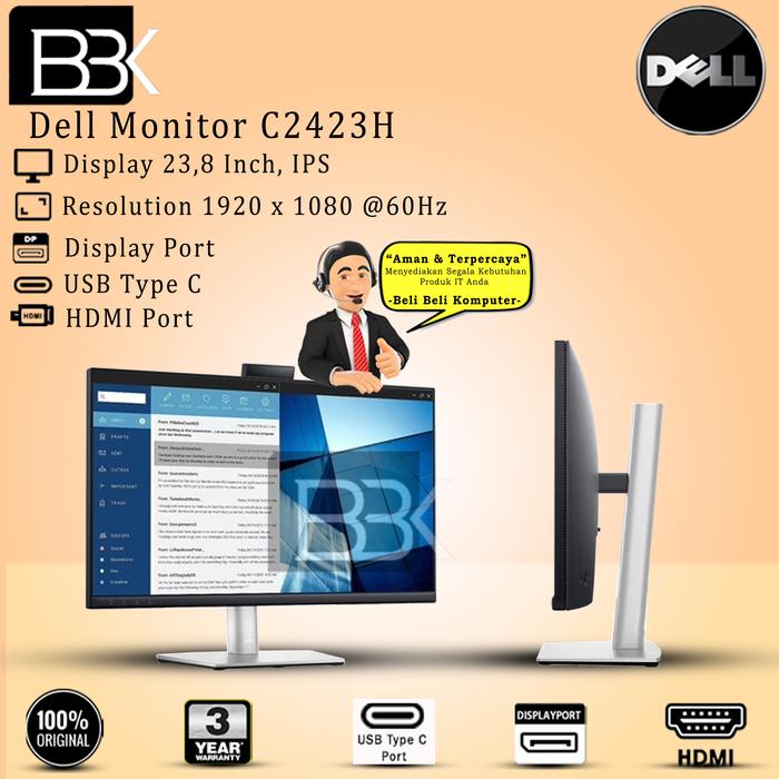 Jual Monitor Dell 23,8" inch Monitor C2423H 3 Year - Jakarta Pusat ...